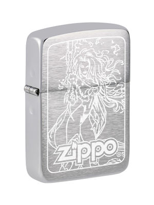 Buy Zippo Women 1941 Replica Brushed Chrome Design Windproof Pocket ...