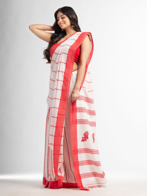 fish border saree