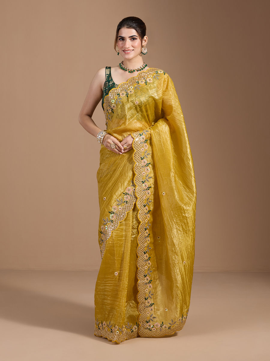 Buy Yellow Sarees Online in India From a Wide Range of Collection