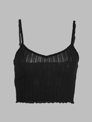 Buy Outzidr Black Lace Crop Party Top Online