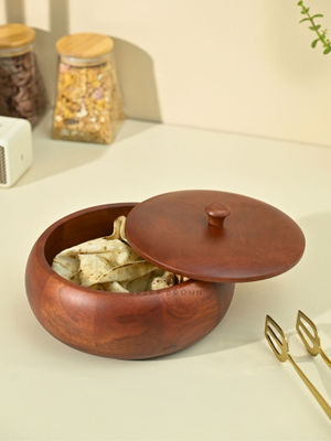 Buy Brick Brown Roti Box from Mahogany Collection (Small) Online