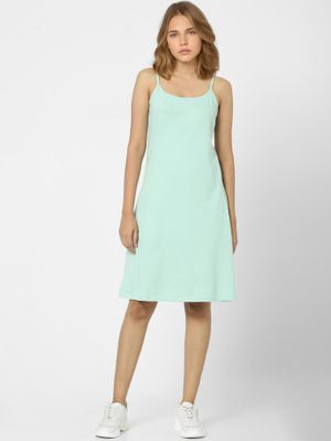 Buy ONLY Women Solid Green Dress Online