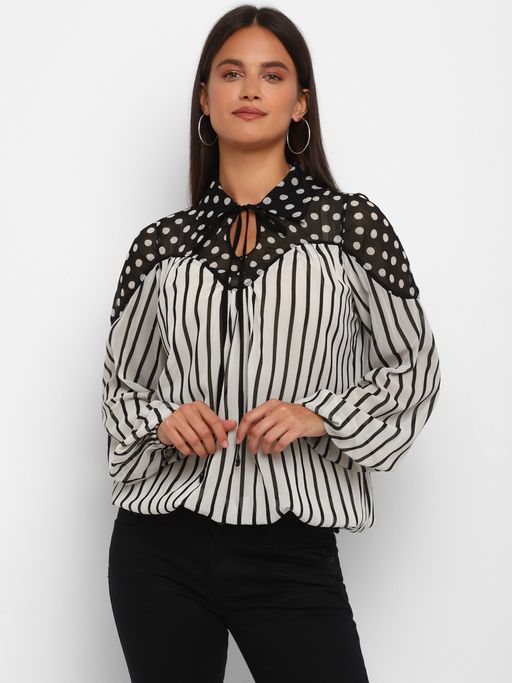 Buy Stylish White Georgette Tops Collection At Best Prices Online