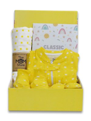 Buy The Mom Store Hello Baby New Born Gift Box- Glitter (Set of 5) Online