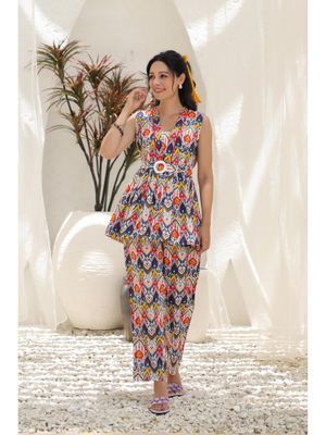 Buy Rain & Rainbow Multi-Color Printed Pure Cotton Co-Ord (Set of 2 ...