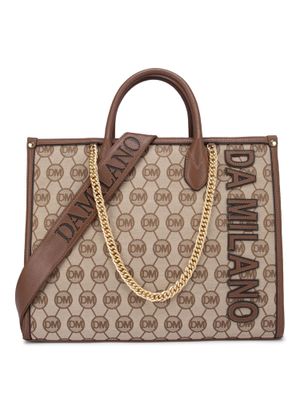Buy Da Milano Leather Brown Satchel Bag online
