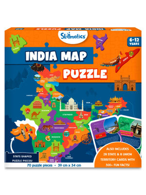 Buy Skillmatics Kid India Map Puzzle - 70 Pieces, Educational Toy Online