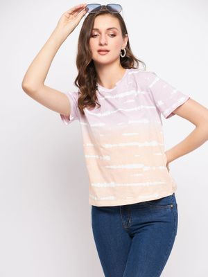 Buy Madame Peach Colorblock Round Neck Tops Online