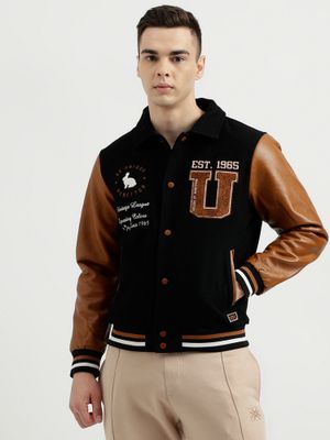Buy United Colors of Benetton Mens Regular Fit Embroidered Varsity ...