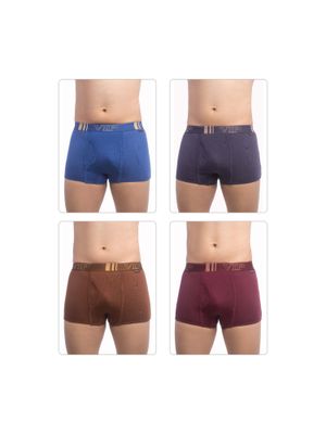 Buy VIP Mens Cotton Brando Plain Trunks, Colors & Prints May Vary (Pack ...