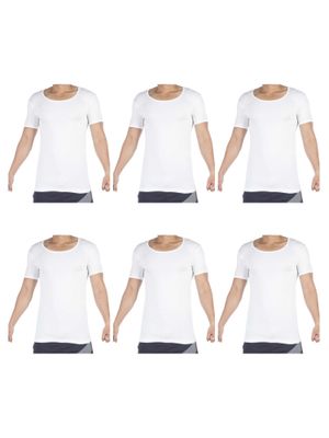Buy VIP Mens Bonus Knitshrunk Round Neck Cotton Vest With Sleeves (Pack ...