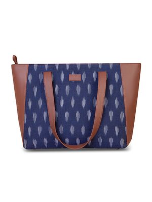 Buy Zouk Women Handcrafted Ikat Jet Side Tote Bag & Handbag for Office ...