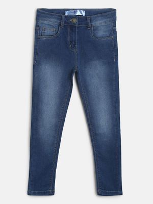 Tales & Stories Jeans : Buy Tales & Stories Girls Solid Blue Lycra Slim ...