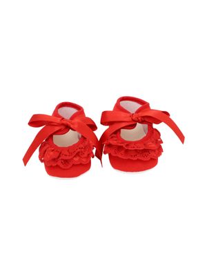 Buy Coco Candy Frill Ribbon Booties - Red Online