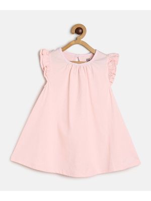 Buy MiNi KLUB Pink Solid Dress (5-6 Years) Online