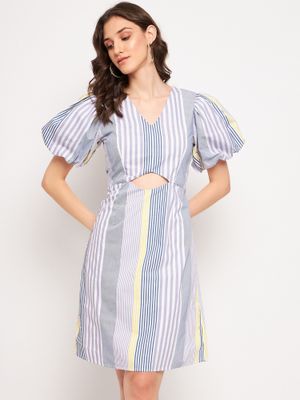 Buy CAMLA Women Grey Stripes Dress Online