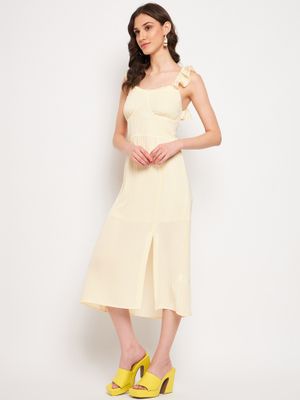 Buy CAMLA Women Yellow Midi Dress Online