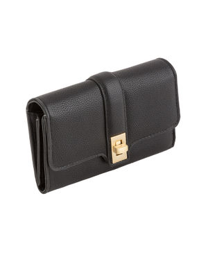Buy CARPISA Tri-Fold Black Women Wallet Online