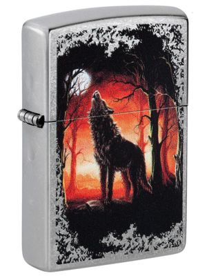 Buy Zippo WOLF MOON TREES Windproof Pocket Lighter Online