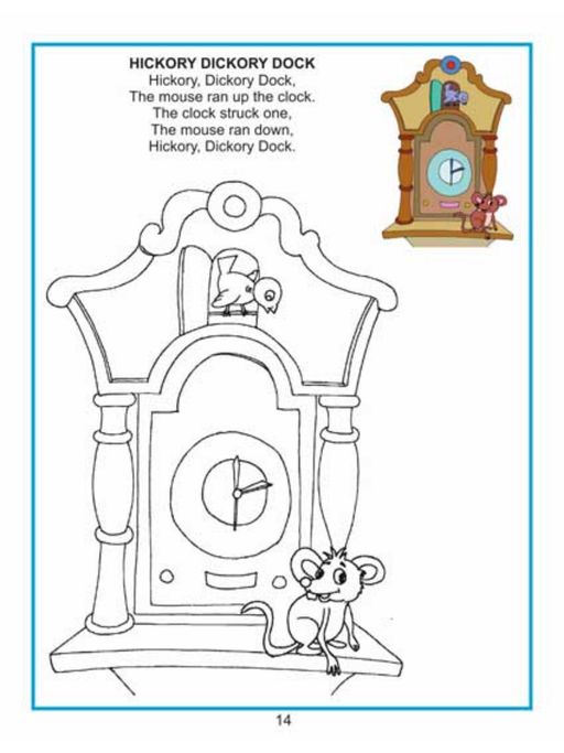 hickory dickory dock coloring book