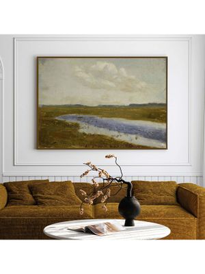 Buy ARTCREST Rustic Reflections Large Painting Black Box Framed Canvas ...