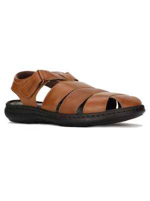 Buy Bata Solid Tan Sandals Online