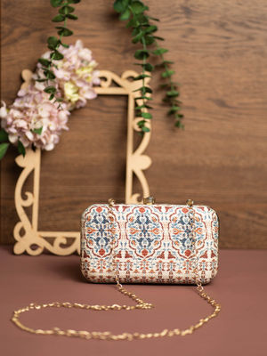 Buy Zouk Agra Floral Clutch Online