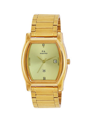 Buy PA Maxima Attivo Analog Watch for Men in Gold Dial Color Online