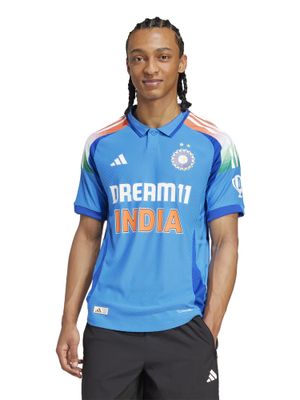 Buy adidas Indcrodi Jshsm Men True Blue Cricket Jersey (XS) Online