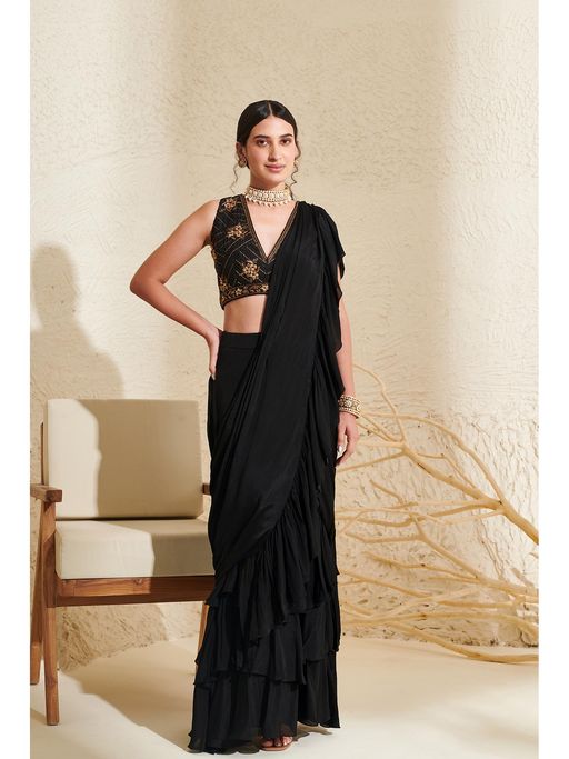 Buy Ruffled Sarees Online Featuring Unique and Trendy Styles In India
