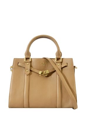Buy Eske Sand Solid Leather Handbag for Women Online