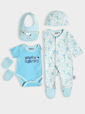 Buy Mi Arcus Cotton Peanuts Snoopy Baby Gift Set – Sleepsuit, Romper ...