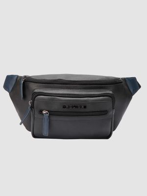 Buy Police Black Faux Leather Marcelineo Fanny Bag for Men Online