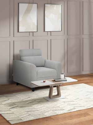 Buy duroflex Zivo Plus Cloudy Grey Fabric Seater Sofa Set Online
