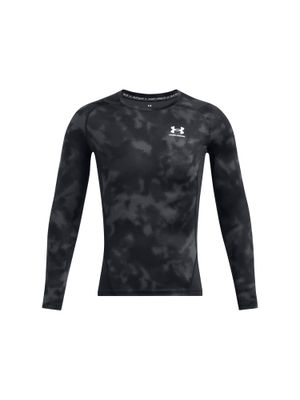 Buy Under Armour UA Heatgear Armour Printed Black Full Sleeves T-Shirt ...