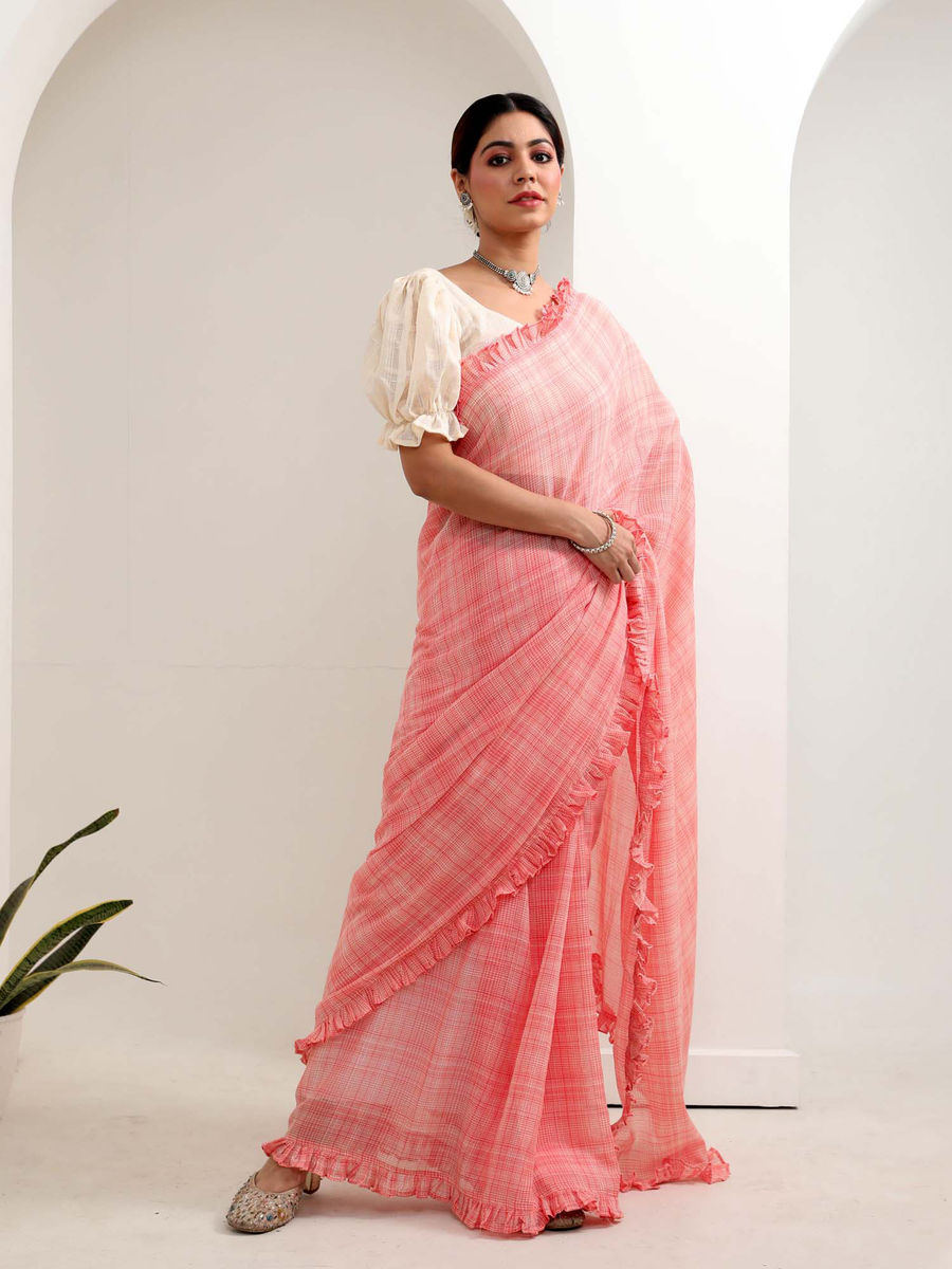 Buy Ruffled Sarees Online Featuring Unique and Trendy Styles In India