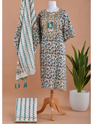 Advit Prints Dress Material : Buy Advit Prints Hand Block Print Gota ...