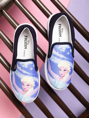 Buy Kidsville Frozen Printed Kids Girls Blue Sneakers Online