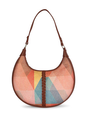 Buy Zouk Womens Abstract Printed Handcrafted and Vegan Leather Half ...