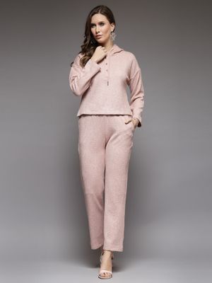Buy Juelle Winterwear Women Peach Co-Ord (Set of 2) Online