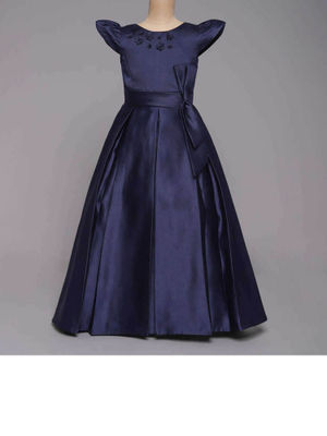 Buy The Magic Wand Navy Blue Bow Long Gown (2-3 Years) Online