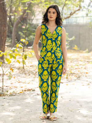 Buy Mabish By Sonal Jain Teal Printed Co-Ord (Set of 2) (S) Online