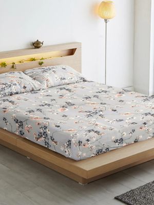 White Loom Bed sheets : Buy White Loom Magical Cherry-Blossom Pure ...