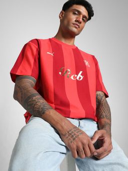 Buy Puma X Rcb Mens Retro Stripes Red T-Shirt (XXS) Online