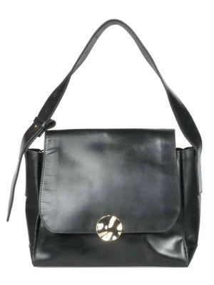 Buy Saint G Black Leather Structured Handheld Bag Online