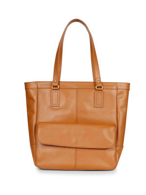 Buy Saint G Tan Leather Structured Shoulder Bag Online