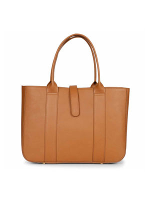 Buy Saint G Brown Leather Oversized Gorgeous Handheld Bag Online