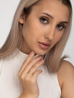 PALMONAS Rings : Buy Palmonas 18k Gold Plated Two Part Ring for Women ...