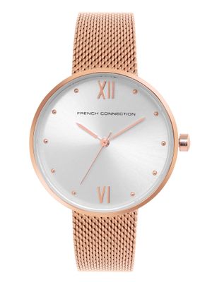 Buy French Connection Silver Gold Analog Round Dial Watch For Women ...