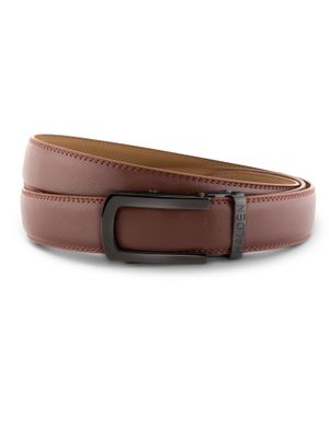 Buy HALDEN Vellano Brown Belt with Classic Black Glossy Buckle Online